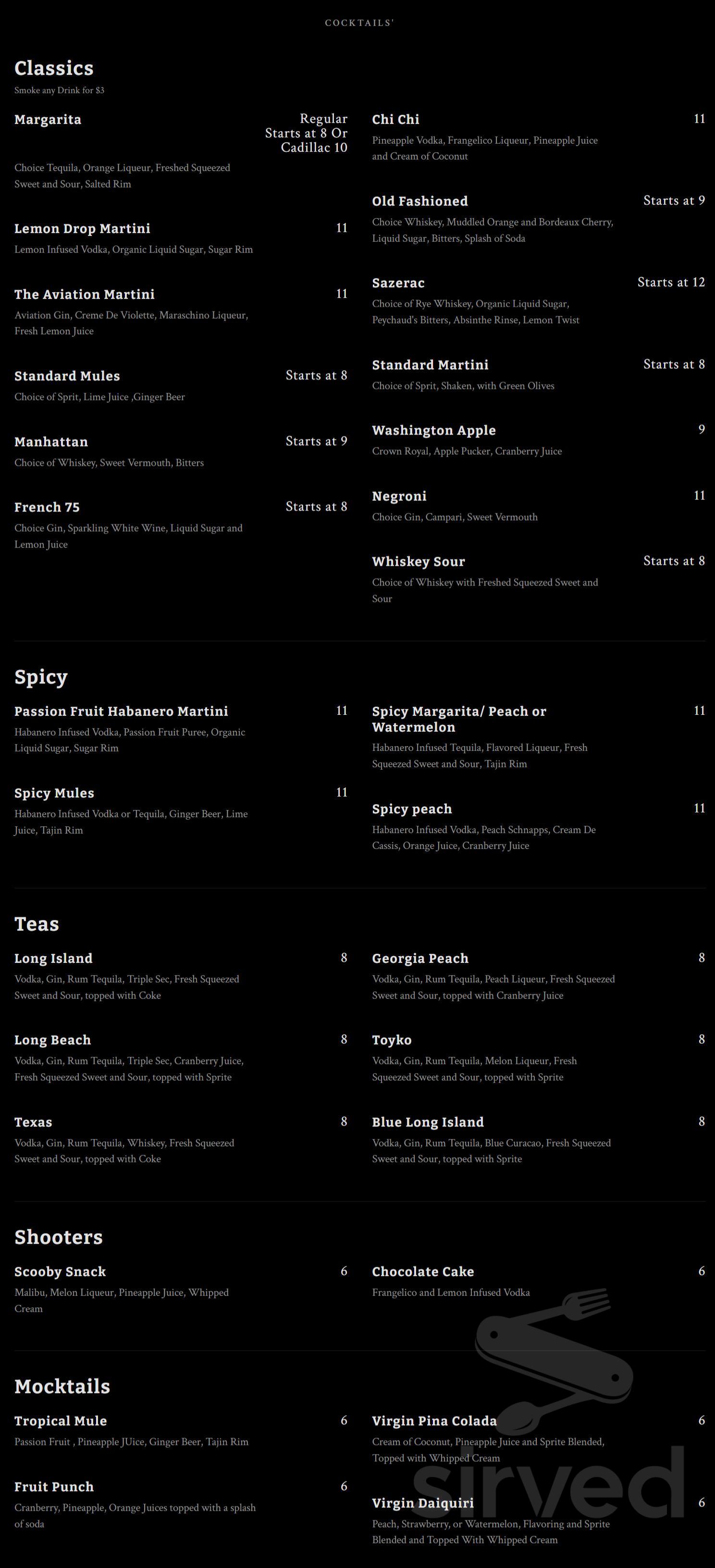 Menu - Grants Pass OR's Food Studio, Elevated Cocktails and Cuisine ...