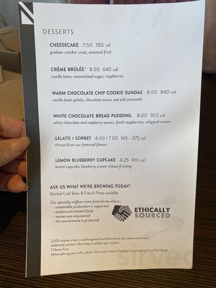 Ruscello menu in Honolulu, Hawaii, USA