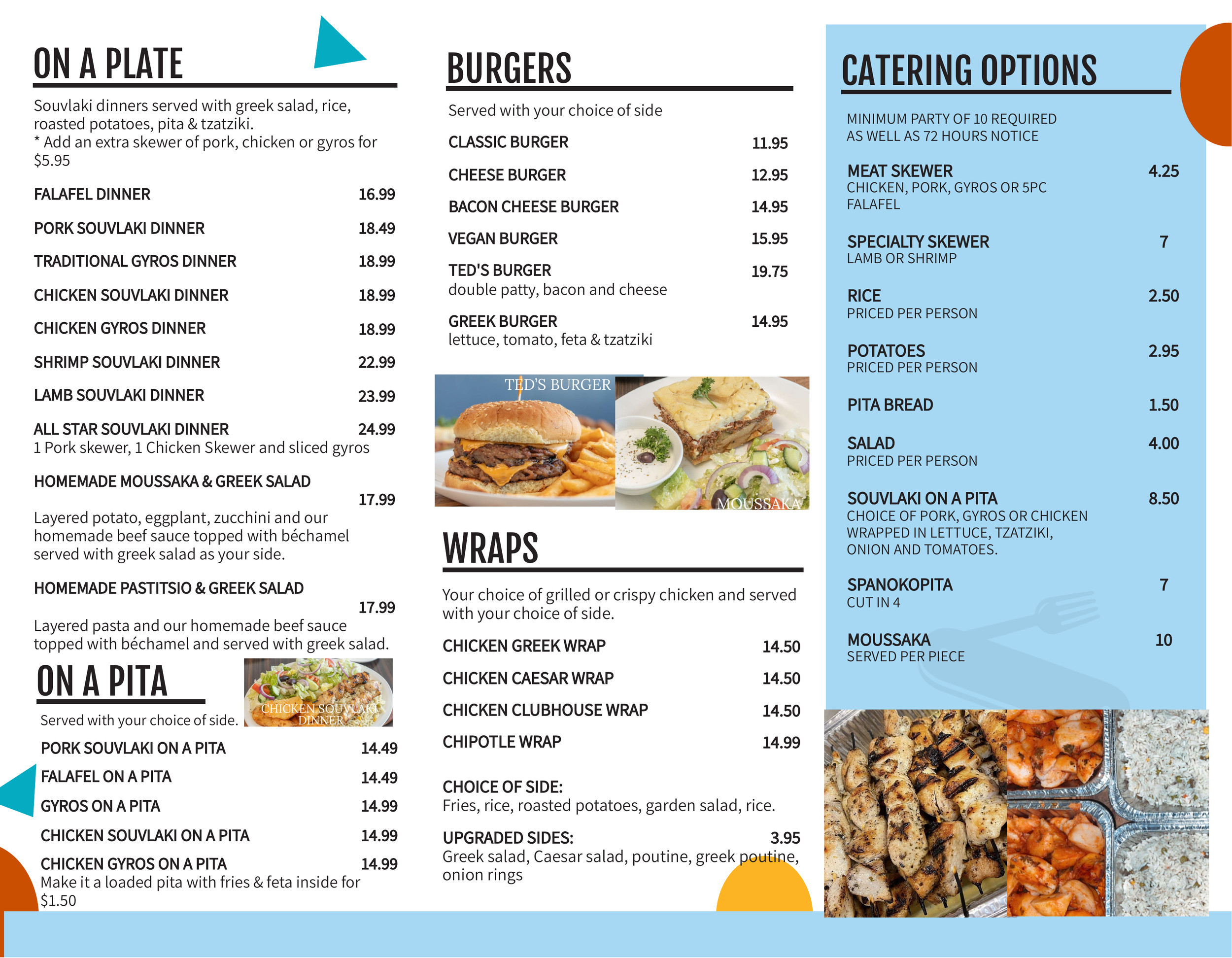 Menu - Georgetown ON's Teddy's Greek Grill | Sirved