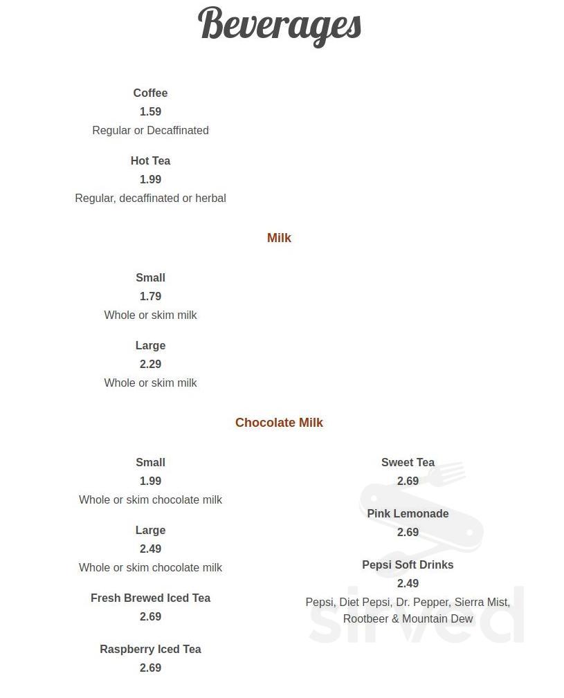 Menu for Old Route 66 Family Restaurant in Dwight, IL | Sirved