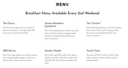 Geneva Bar & Grill menu in Geneva, Minnesota, USA