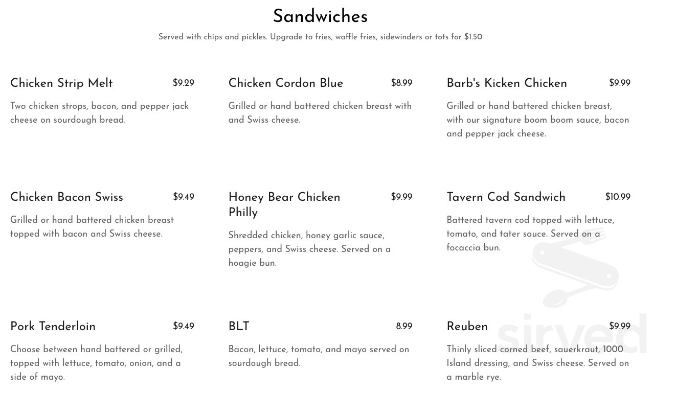 Geneva Bar & Grill menus in Geneva, Minnesota, United States