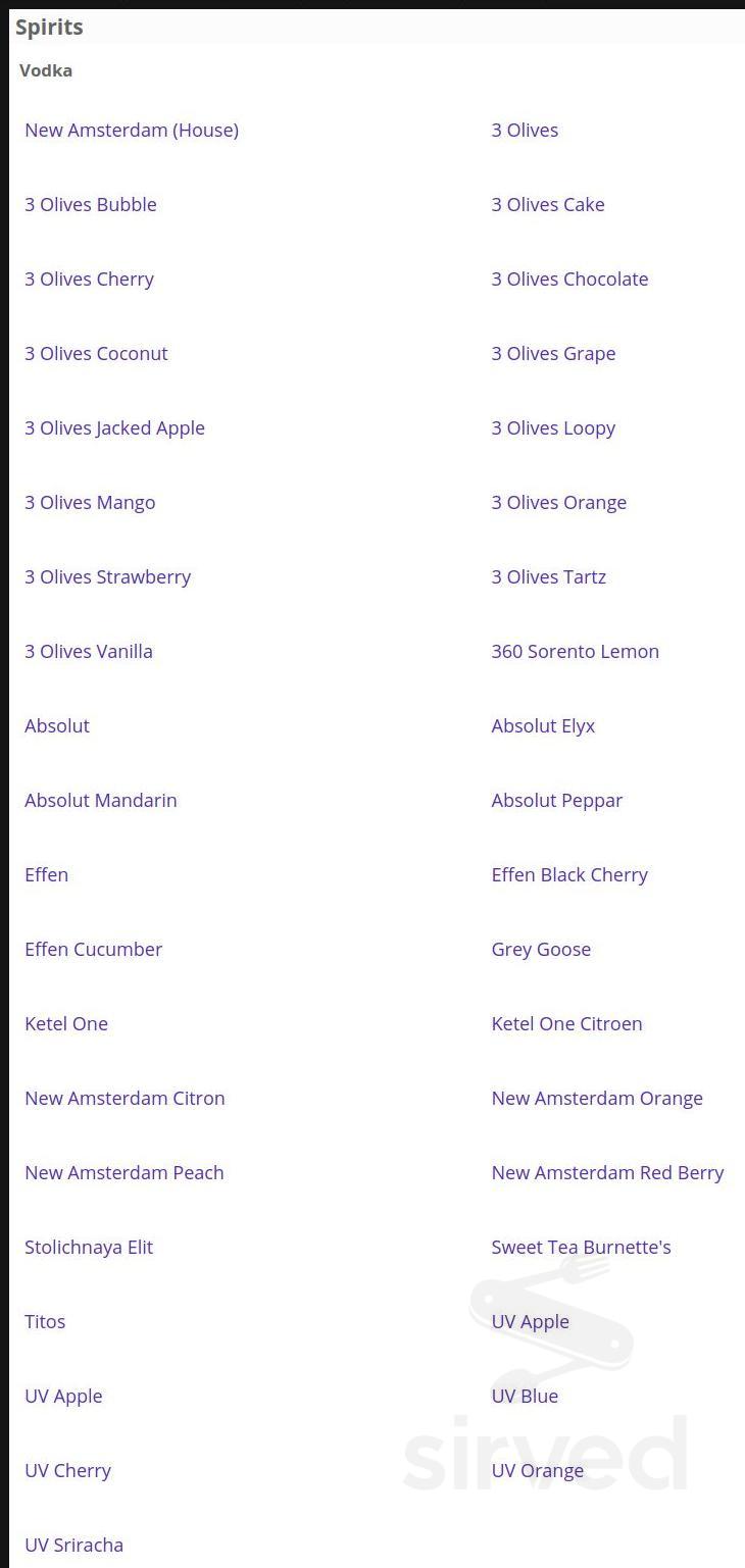 Gabby Goat American Pub & Grill menus in Effingham, Illinois, United States