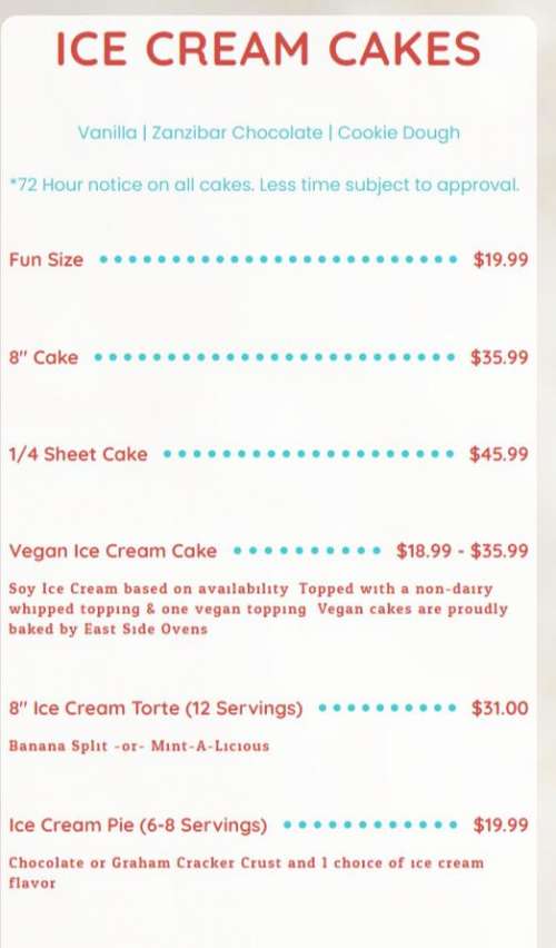 Babes Ice Cream And Dessert Menu In Milwaukee Wisconsin Usa