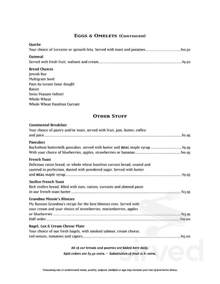 Menu for Wild Wheat Bakery Cafe & Restaurant in Kent, WA | Sirved