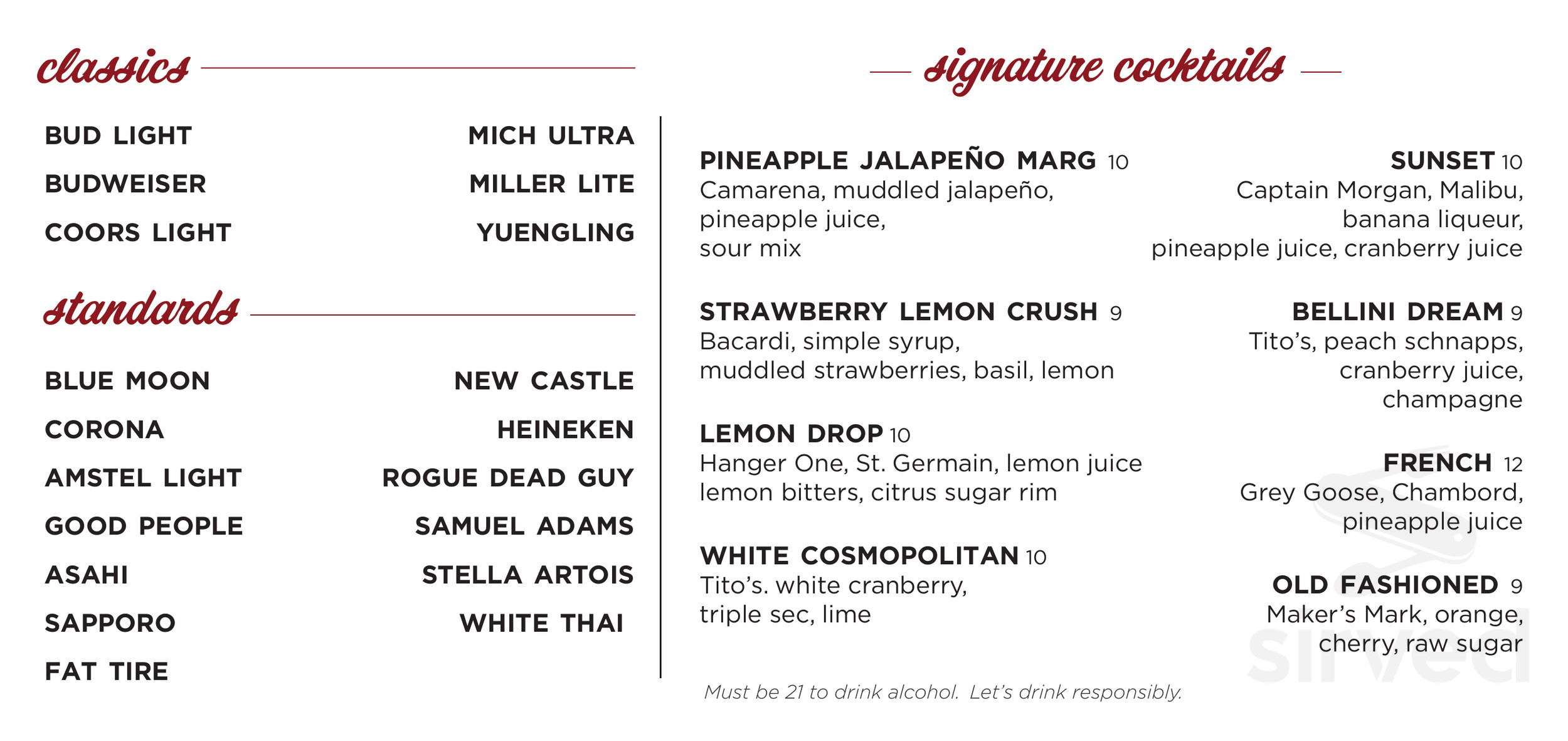 Chuck's Fish Birmingham menu in Birmingham, Alabama, USA