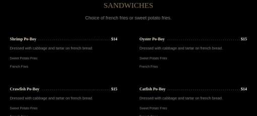 Menu for Selena's at Willow Lake Tavern in Louisville, KY | Sirved
