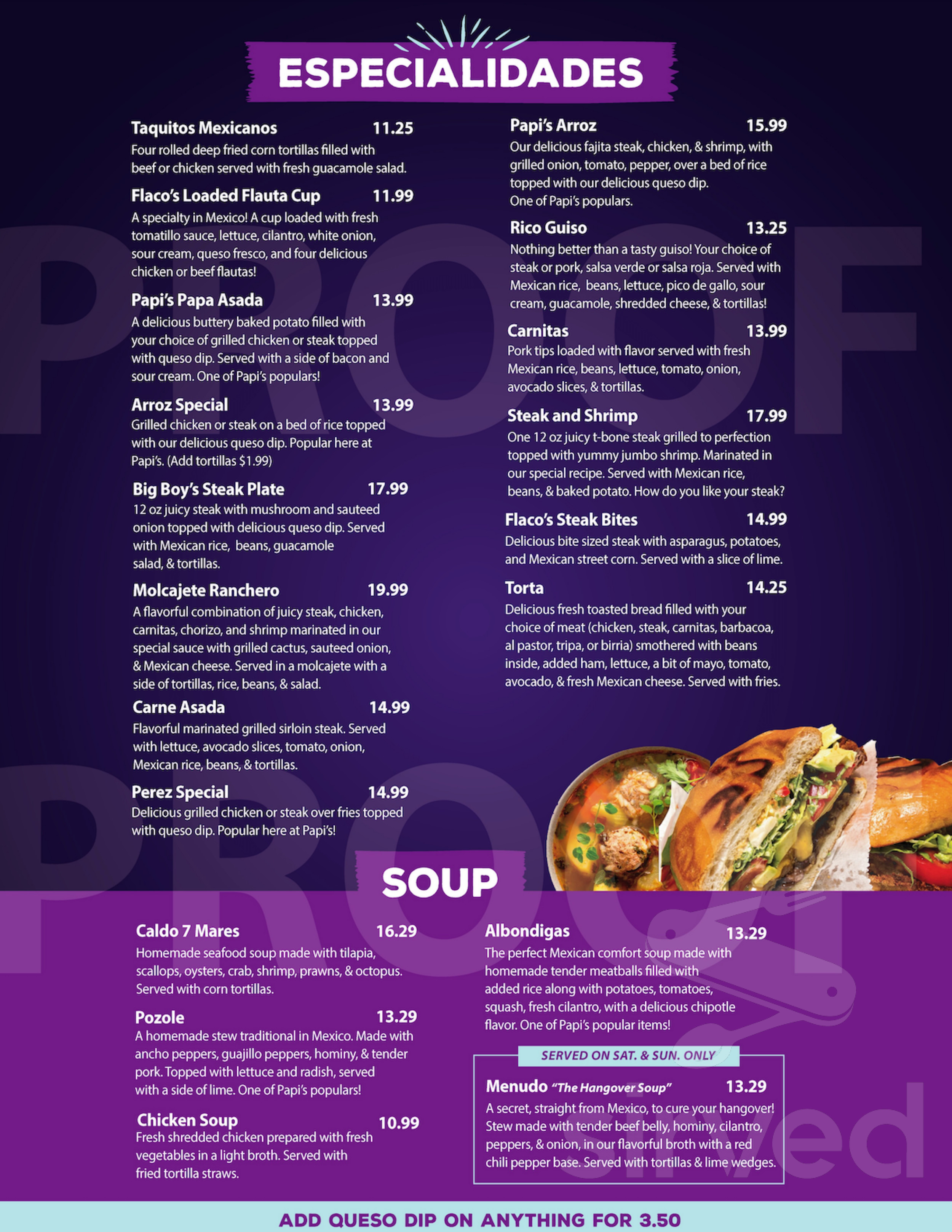 Menu - Republic MO's Papi’s Cocina & Cantina | Sirved