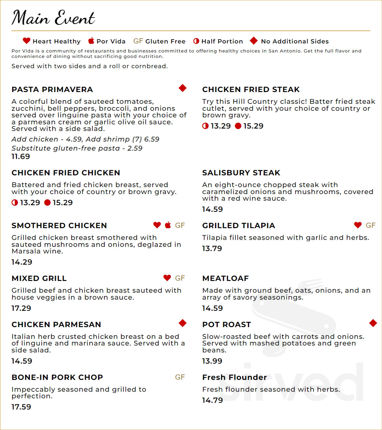 Cafe at The Ridge menu in Kerrville, Texas, USA