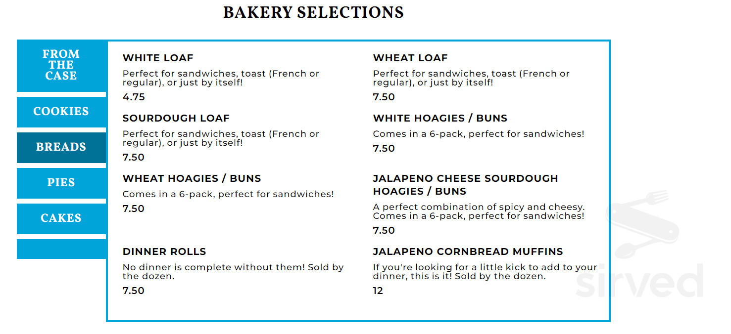 Cafe at The Ridge menu in Kerrville, Texas, USA