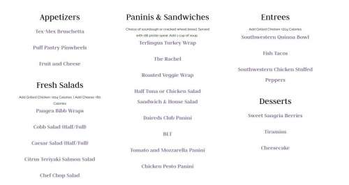 Daired's Salon & Spa Pangea menu in Arlington, Texas, USA