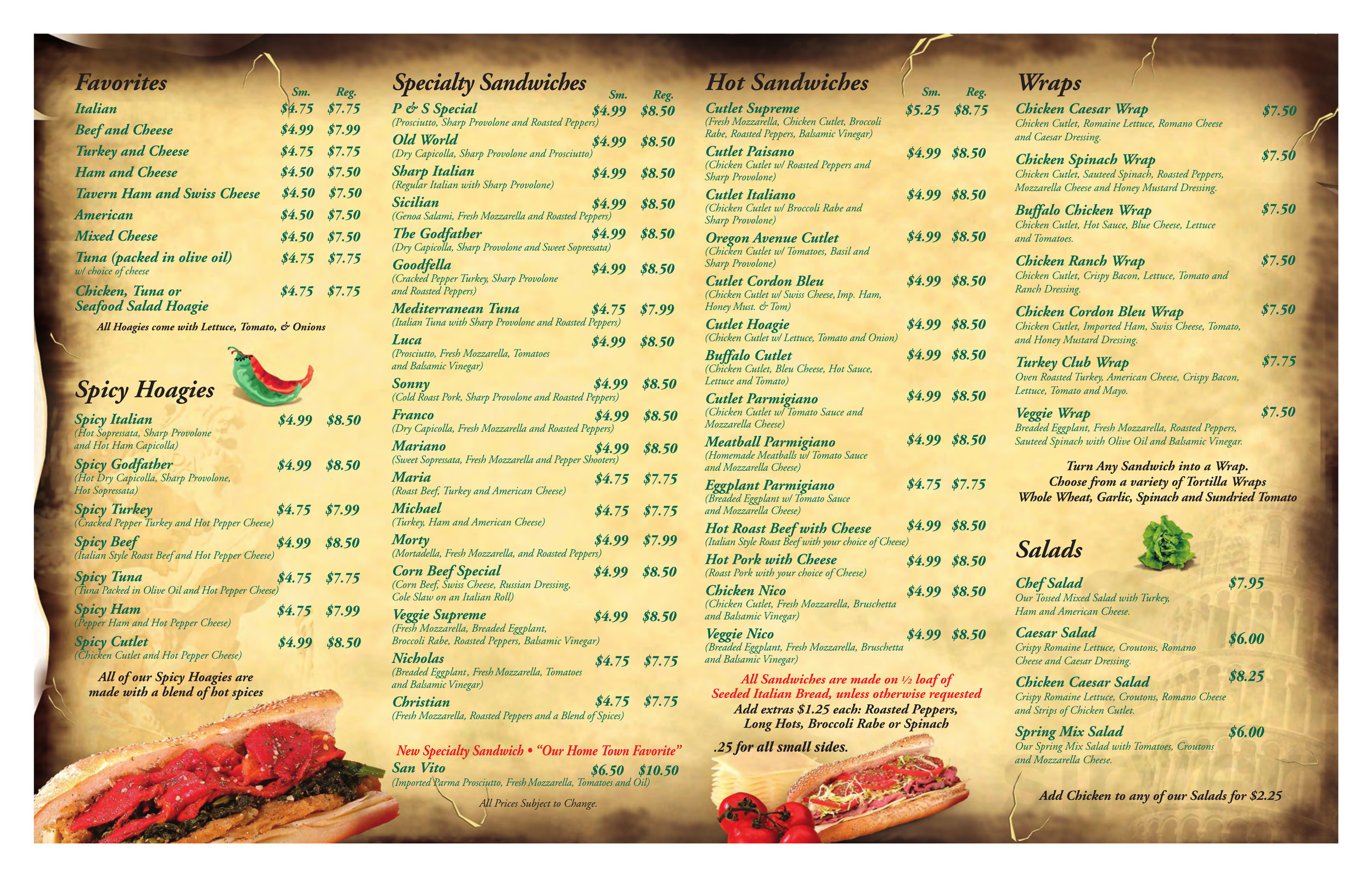 P&S Ravioli Company menu in Philadelphia, Pennsylvania, USA