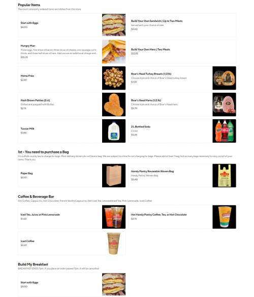 Handy Pantry menu in Coram, New York, USA