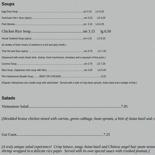 Asia Taste Cafe & Grille menu in Peabody, Massachusetts, USA