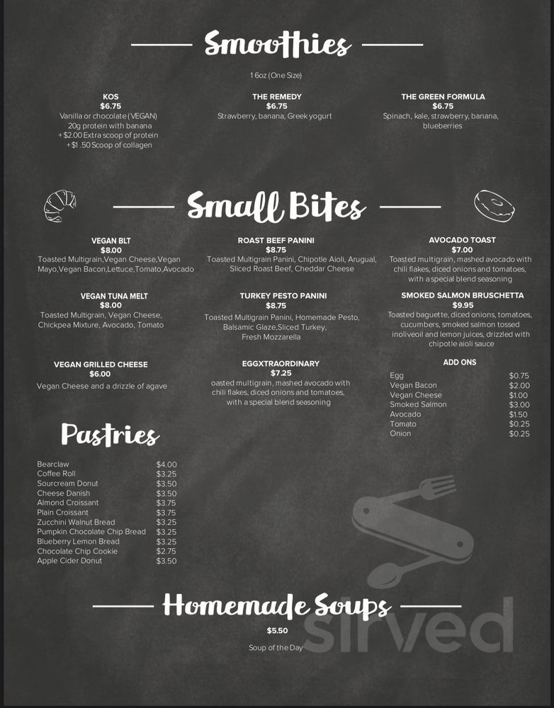 Melao Cafe & Creamery menu in Rahway, New Jersey, USA