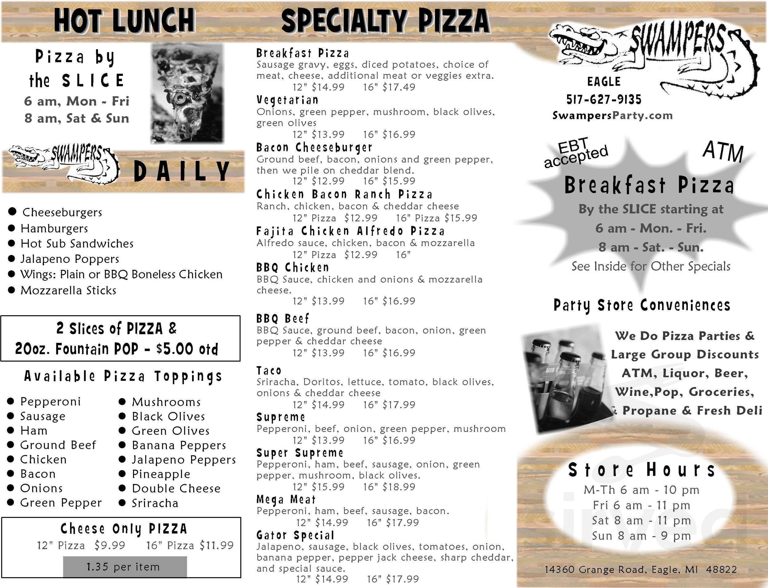 Swampers Party Stop - Charlotte menus in Charlotte, Michigan, United States