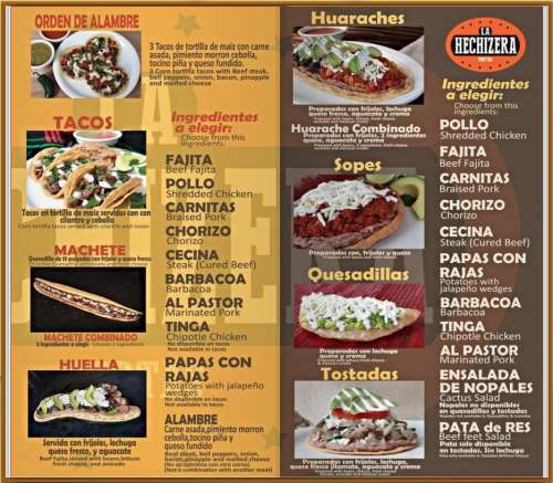 LA HECHIZERA TORTAS menu in Arlington, Texas, USA