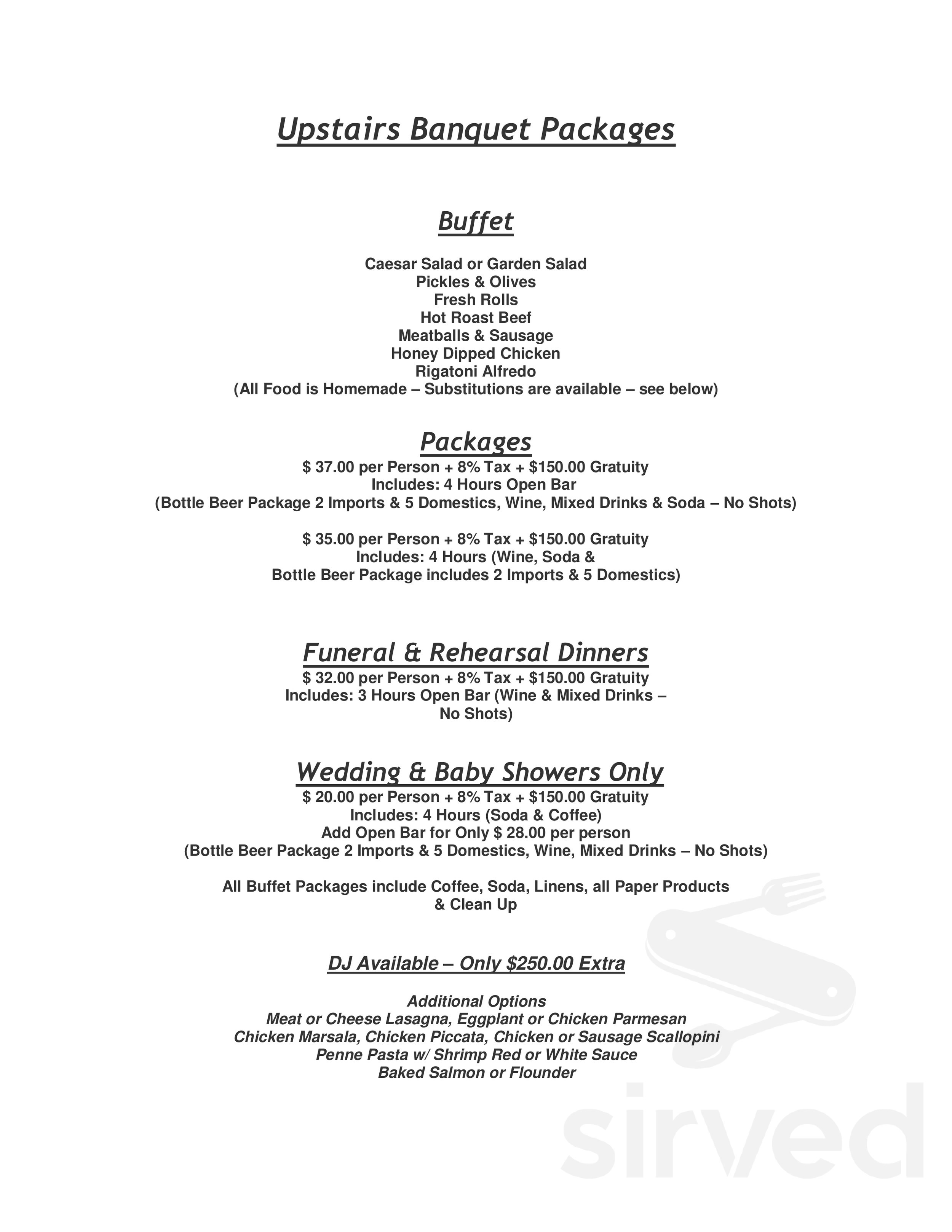 Dagwood's Pub menu in Philadelphia, Pennsylvania, USA