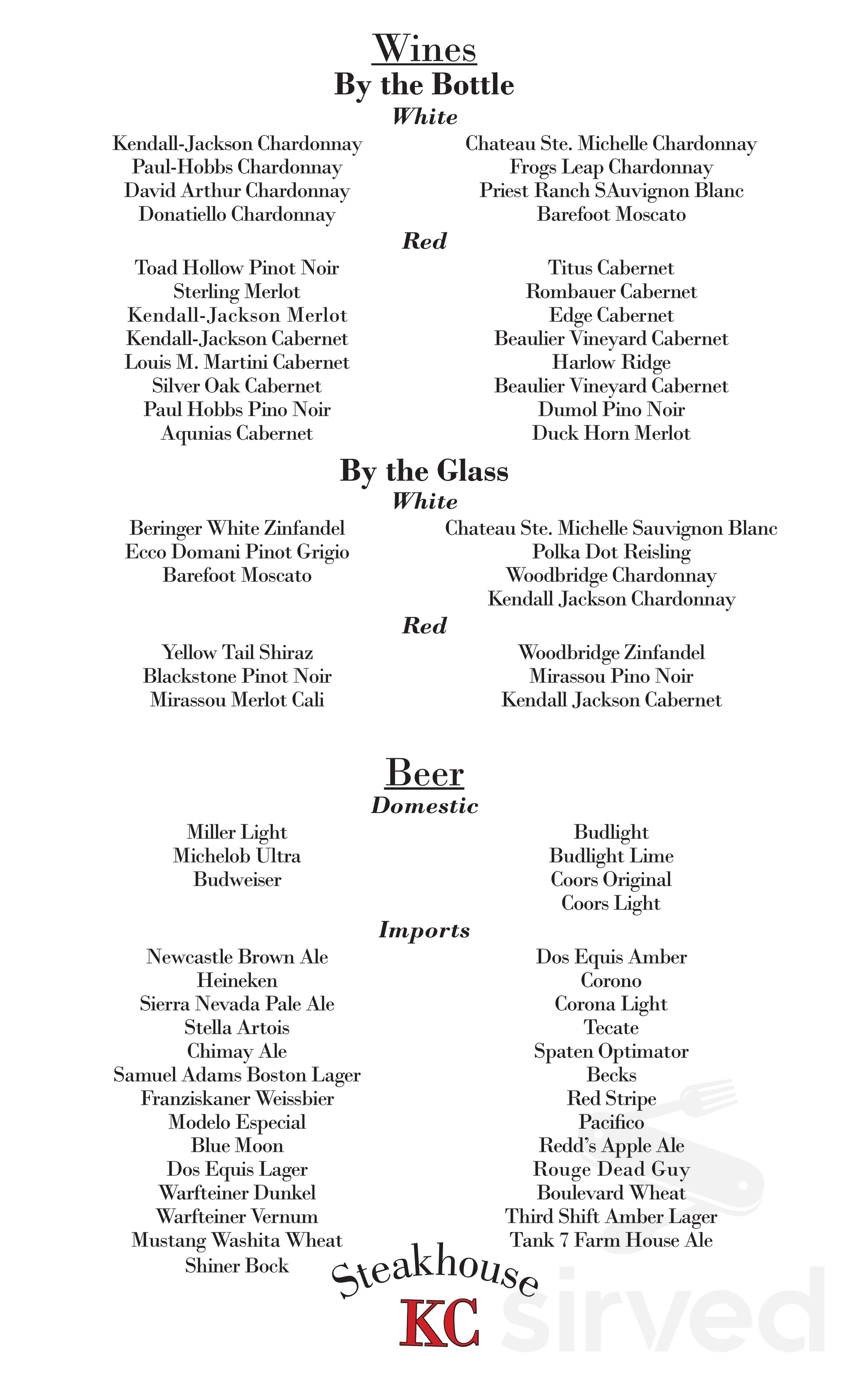 Roadhouse Bar & Grill menu in Durant, Oklahoma, USA