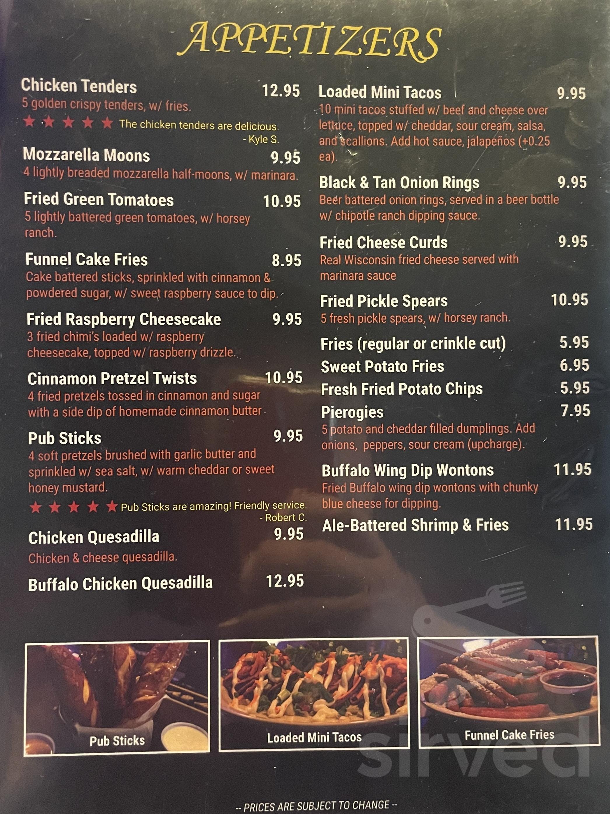 Beer Thirty menu in Binghamton, New York, USA