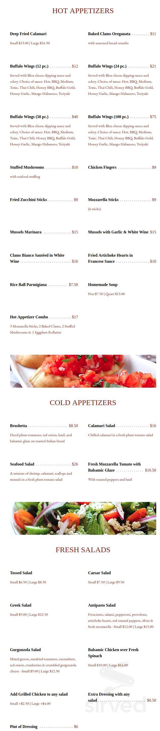 Francesca's menu in Hampton Bays, New York, USA