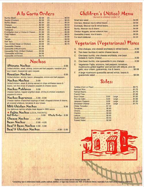 Las Vias - 1000 Beltline Rd Ste. Q menu in Decatur, Alabama, USA