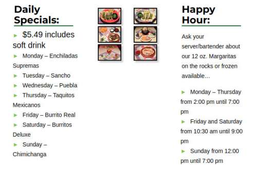 Las Vias - 1000 Beltline Rd Ste. Q menu in Decatur, Alabama, USA