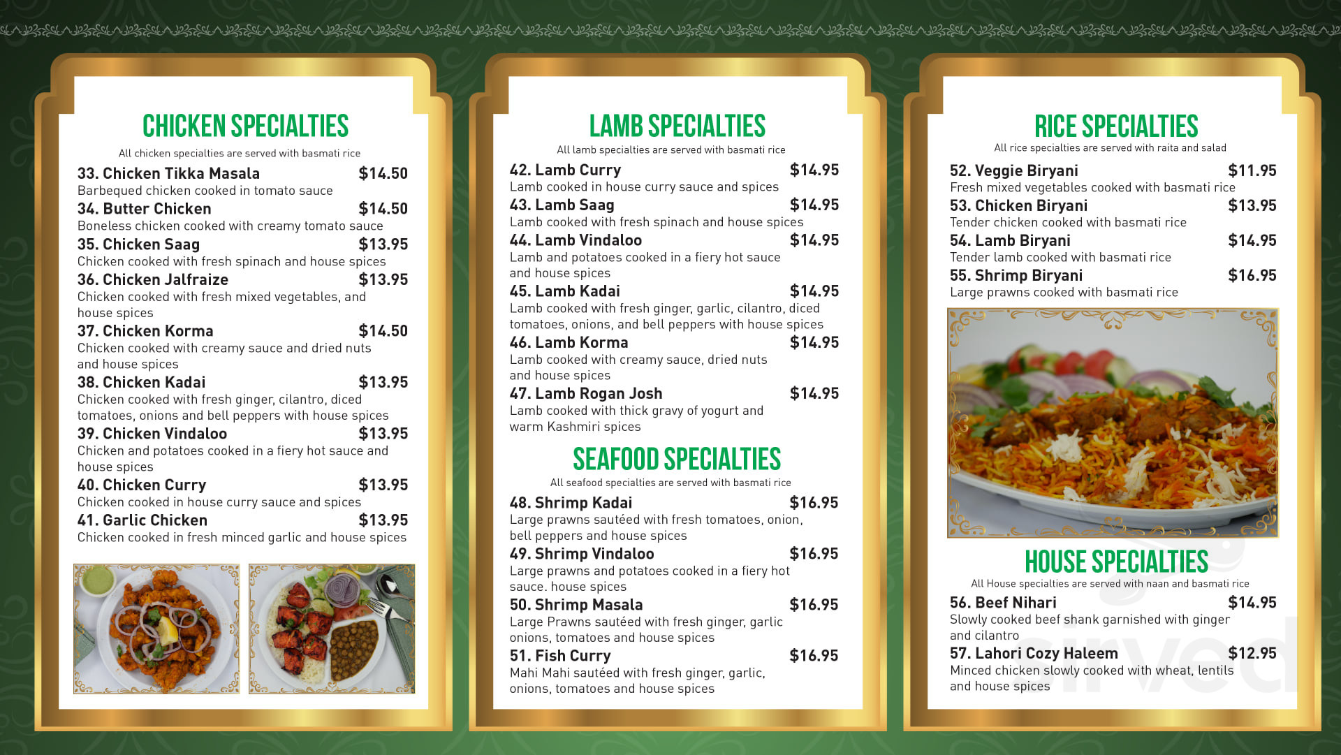 City Kabob House menu in Arlington, Virginia, USA