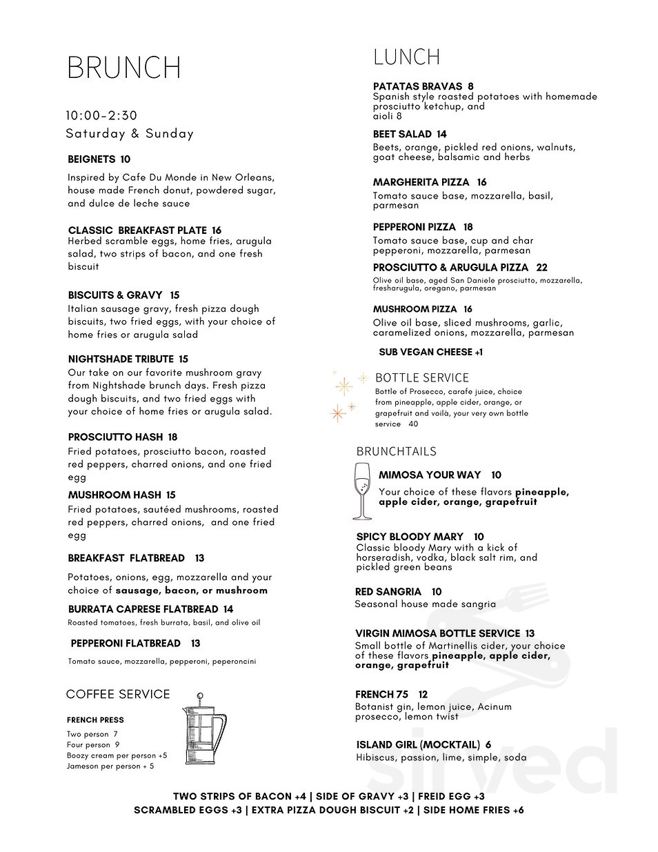 Evergreen Pizza Co. menu in Bremerton, Washington, USA