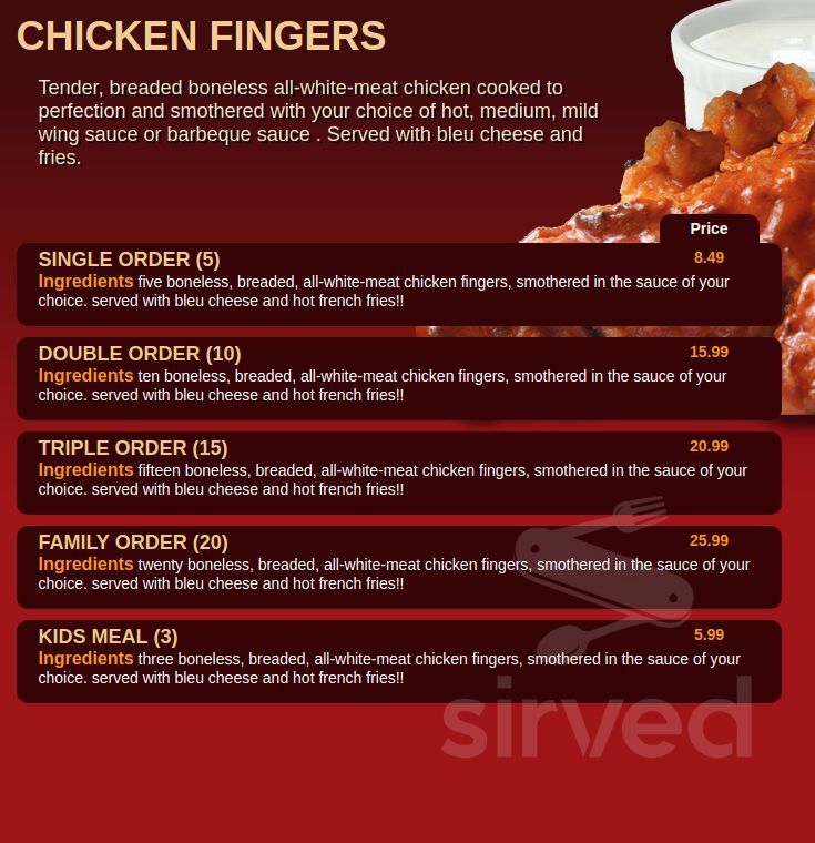 Zahz Pizza menu in Cheektowaga, New York, USA