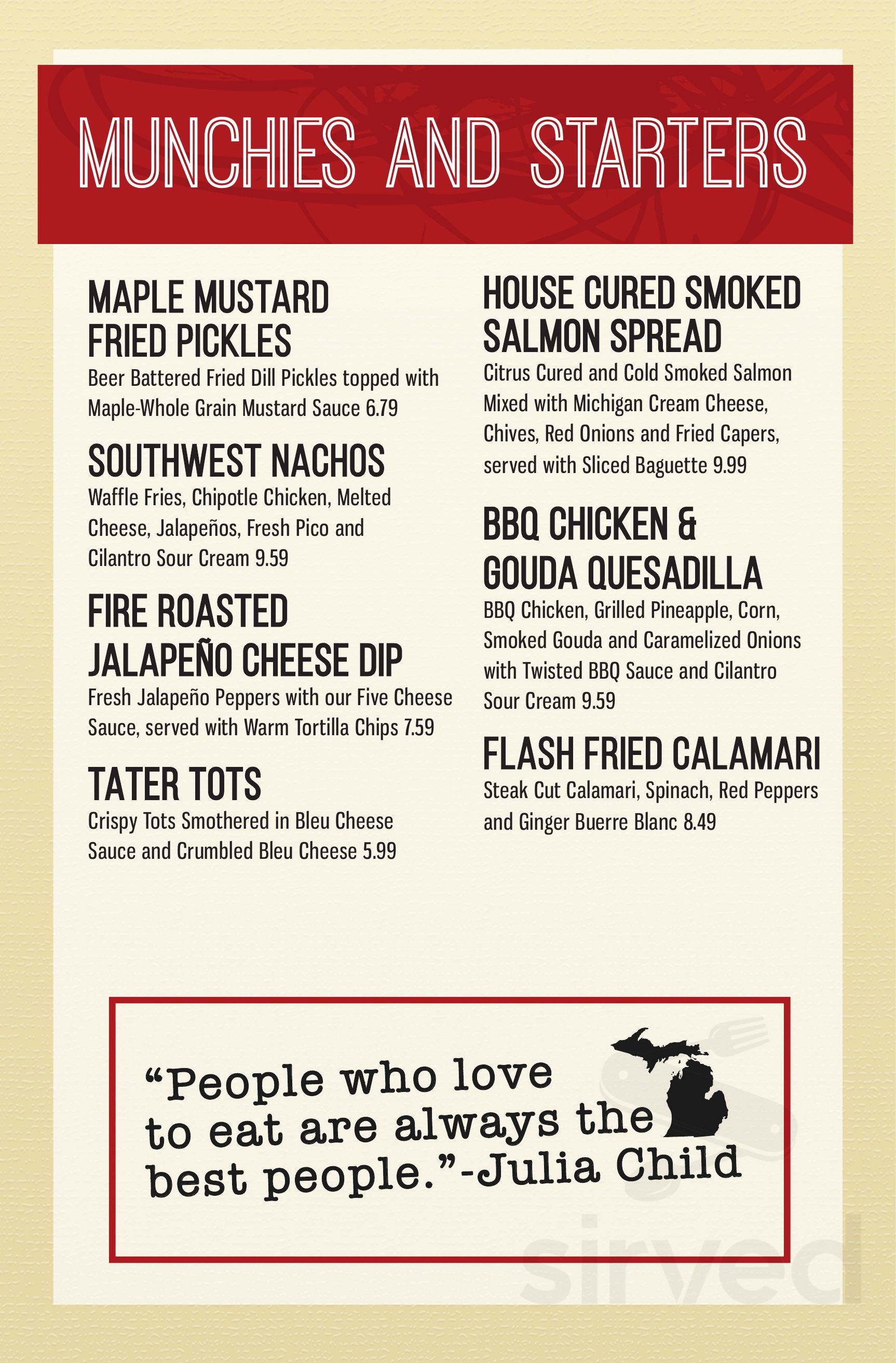 Twisted Rooster Chesterfield menu in Chesterfield, Michigan, USA