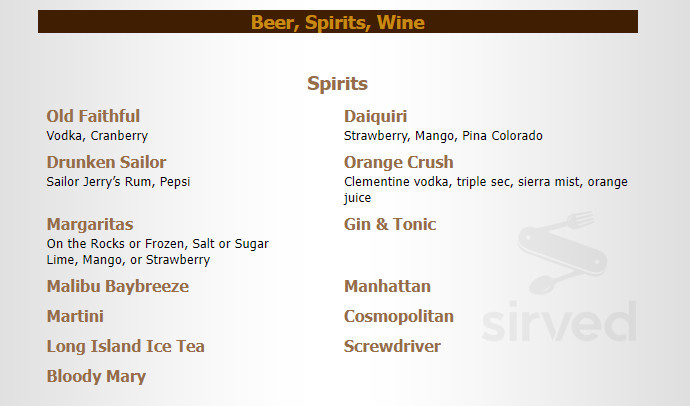 Meding's Seafood menu in Milford, Delaware, USA