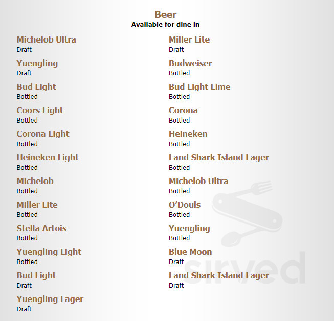 Meding's Seafood menu in Milford, Delaware, USA