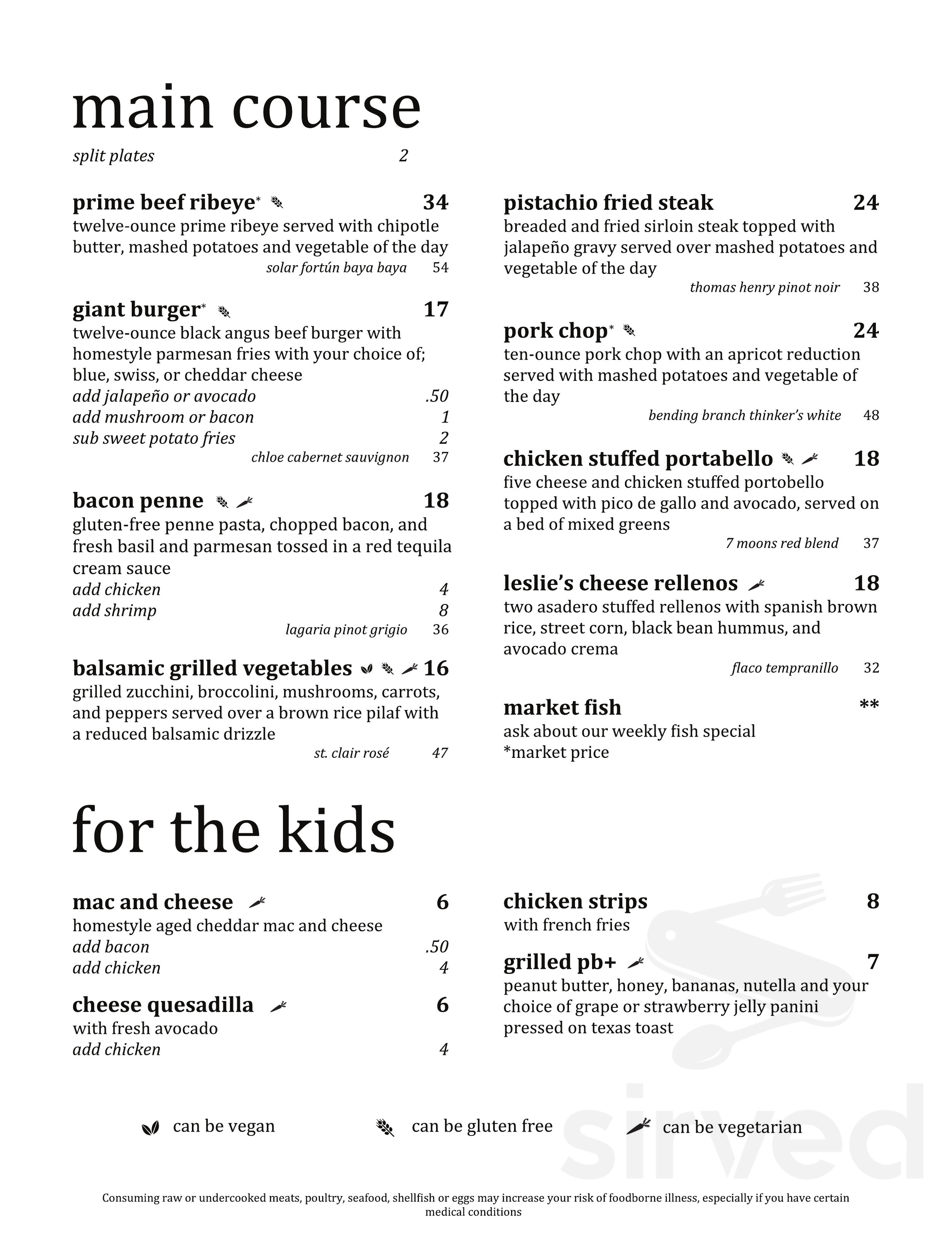 Jett's Grill menu in Marfa, Texas, USA