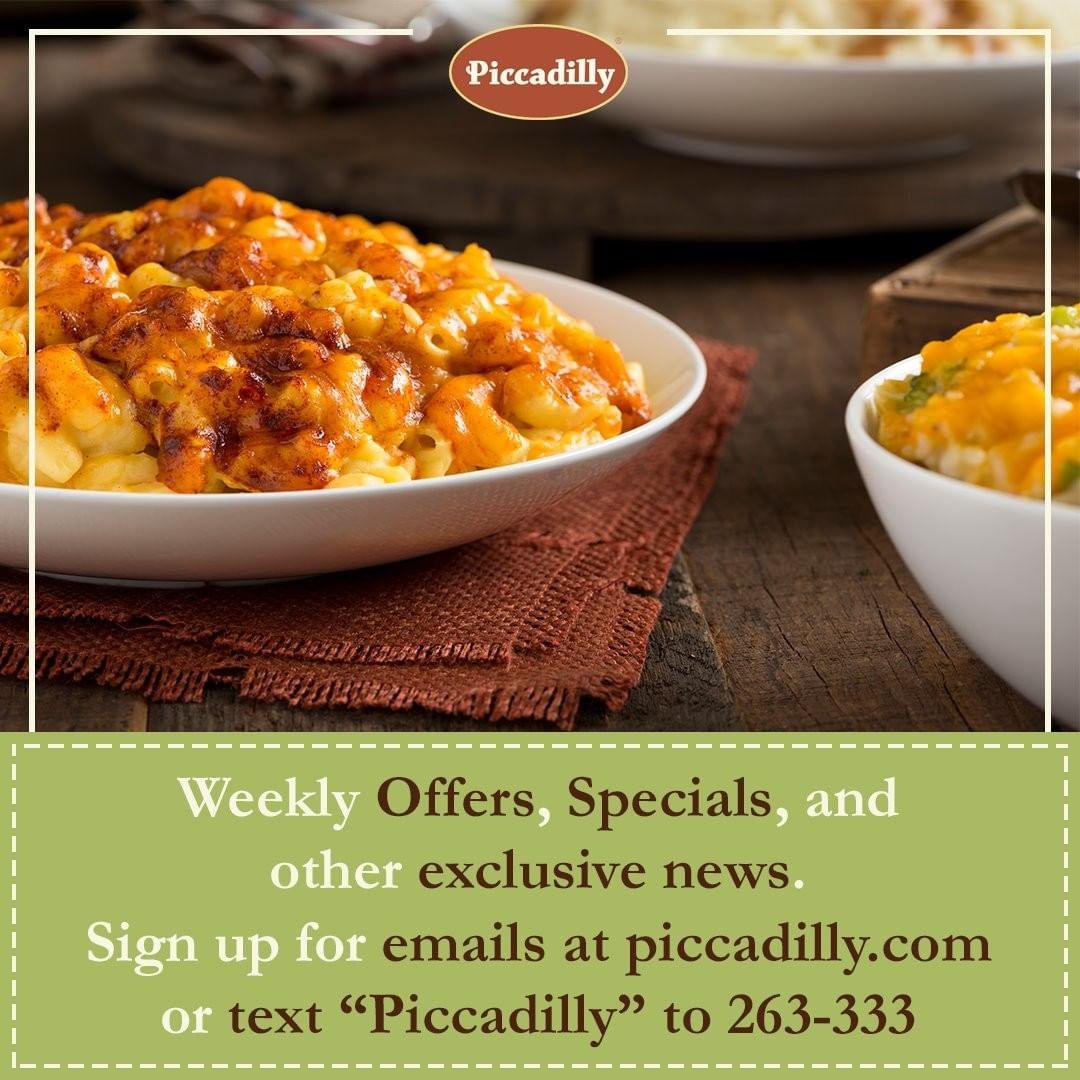 Piccadilly Cafeteria menu in Memphis, Tennessee, USA