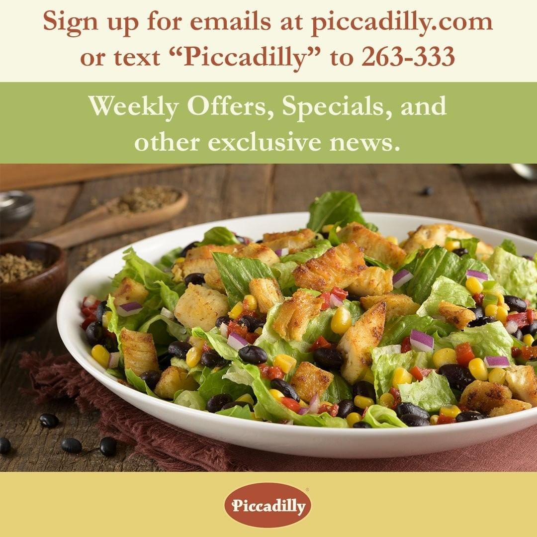 Piccadilly Cafeteria menu in Memphis, Tennessee, USA