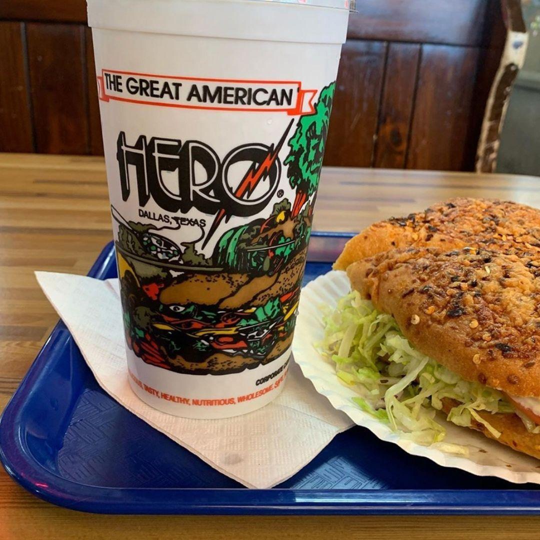 Great American Hero menu in Dallas, Texas, USA
