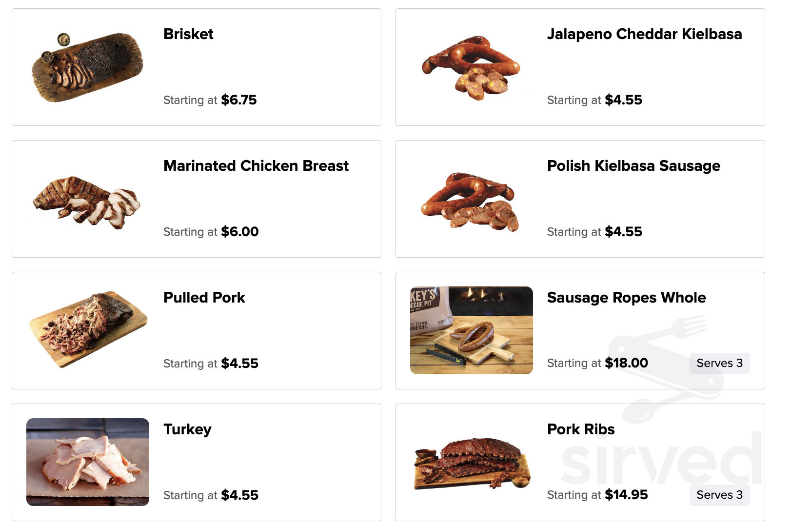 Menu - Arlington TX's Dickey's Barbecue Pit | Sirved