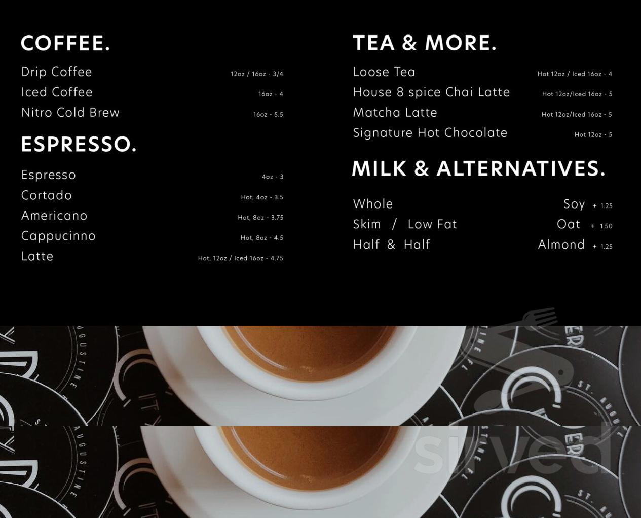 City Perks Coffee Co. menu in St. Augustine, Florida, USA
