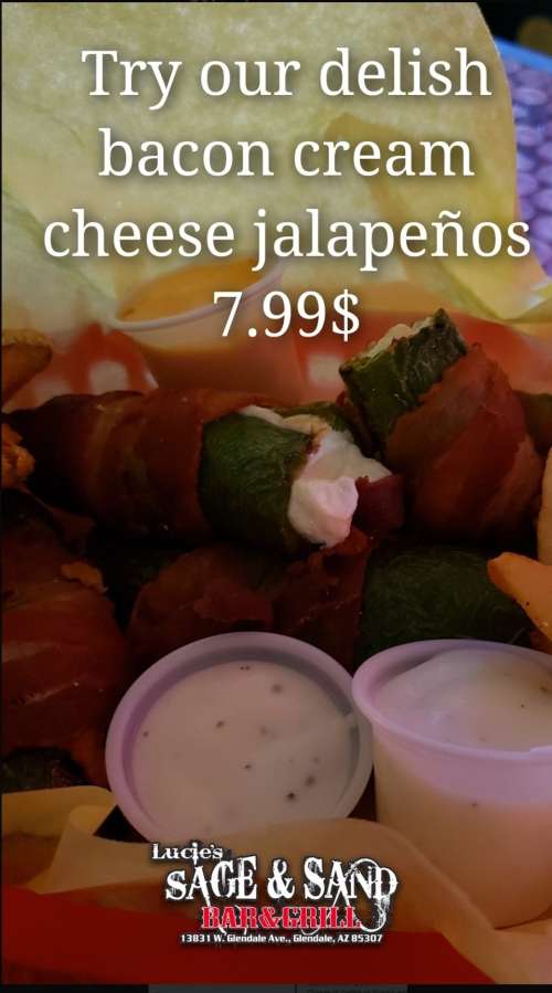 Lucie's Sage & Sand Bar & Grill menu in Glendale, Arizona, USA