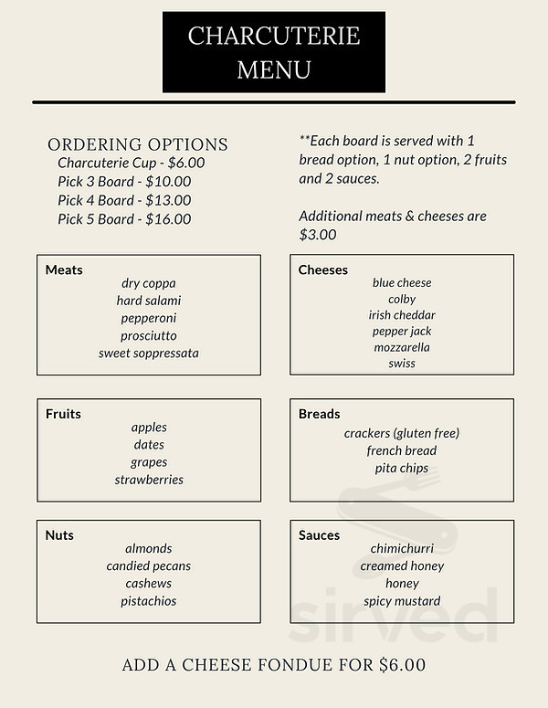Hive menus in Eden, North Carolina, United States