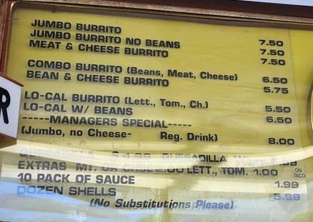 Taco Lita menus in Arcadia, California, United States