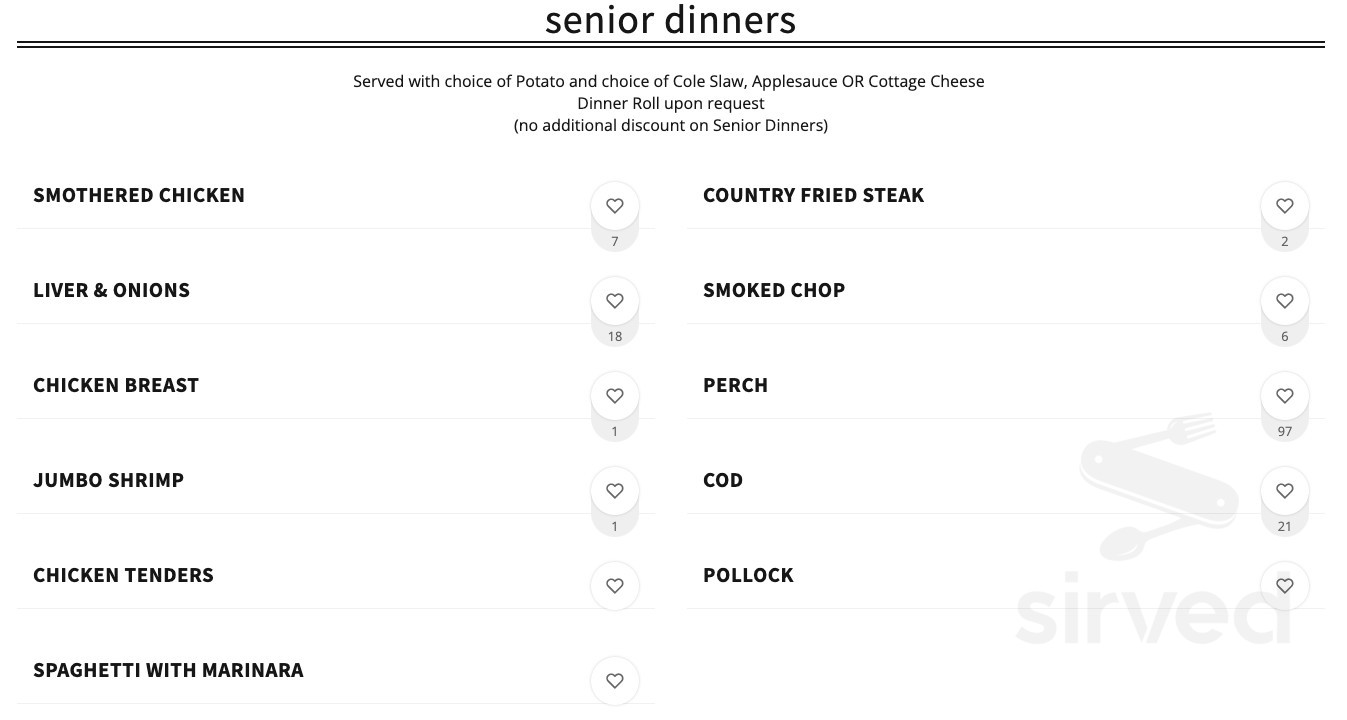 Alex's Railside Restaurant menu in Midland, Michigan, USA