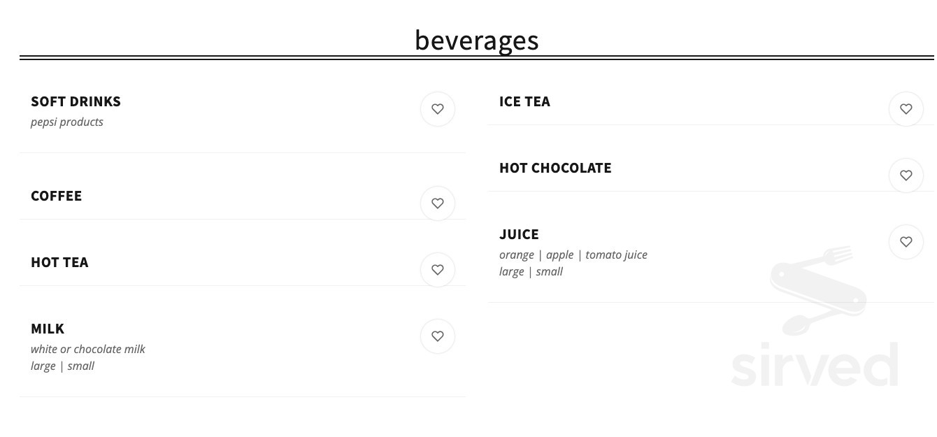 Alex's Railside Restaurant menu in Midland, Michigan, USA