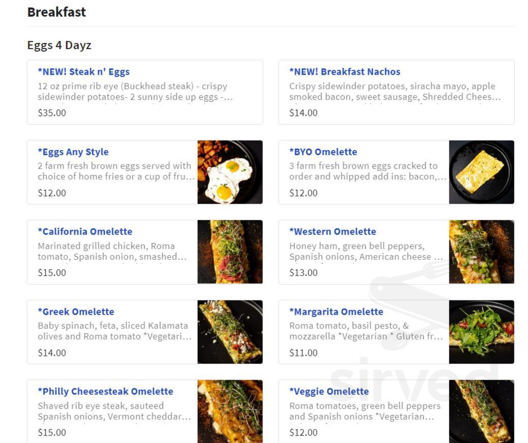 The Place 2 Be menu in Hartford, Connecticut, USA