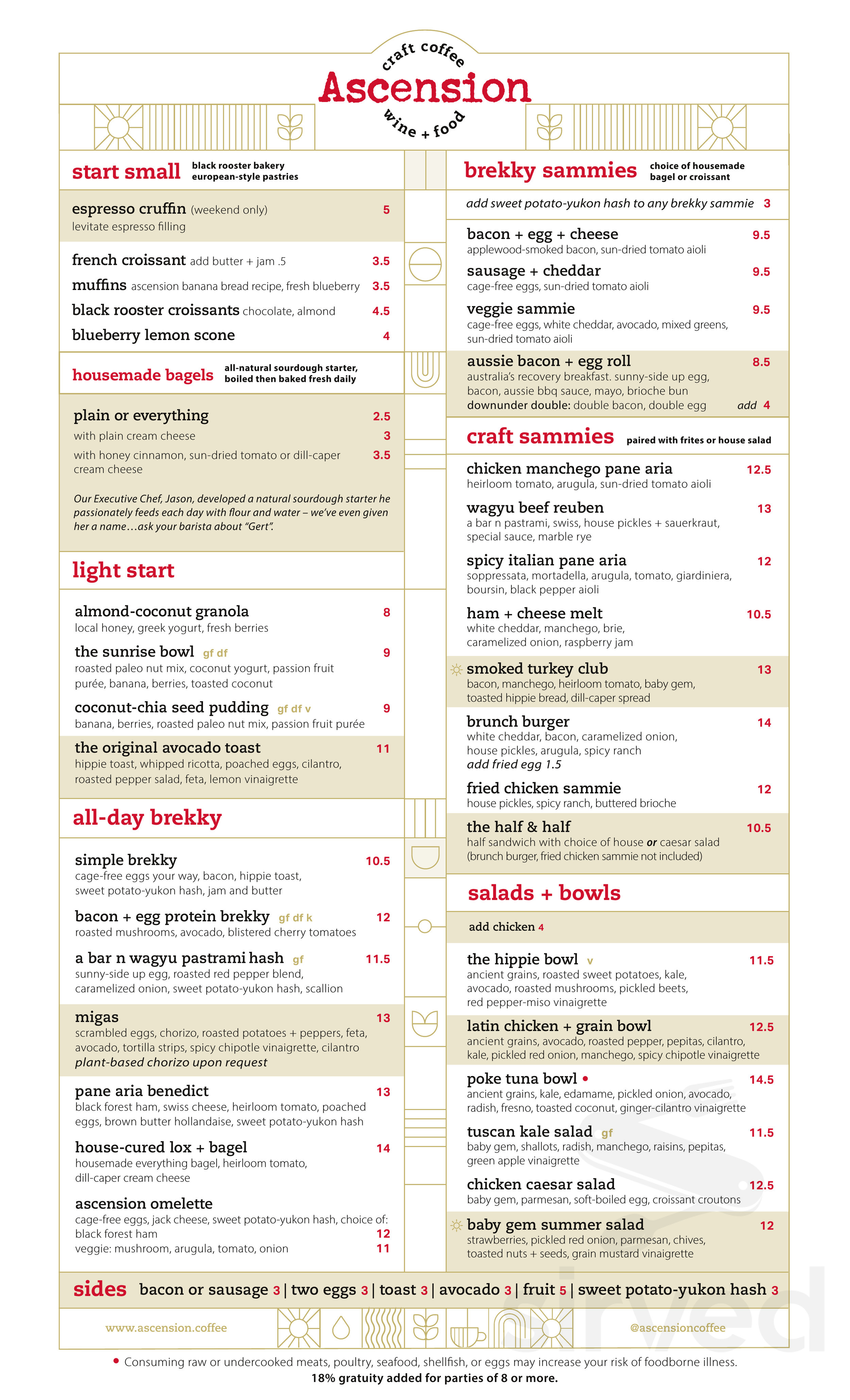 Ascension Coffee - Fort Worth menu in Fort Worth, Texas, USA