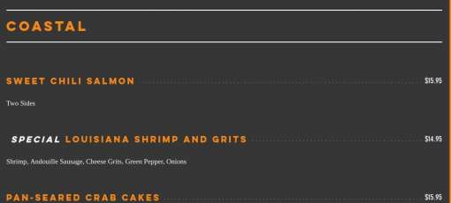 Menu for Gander, an American Grill in Louisville, KY | Sirved