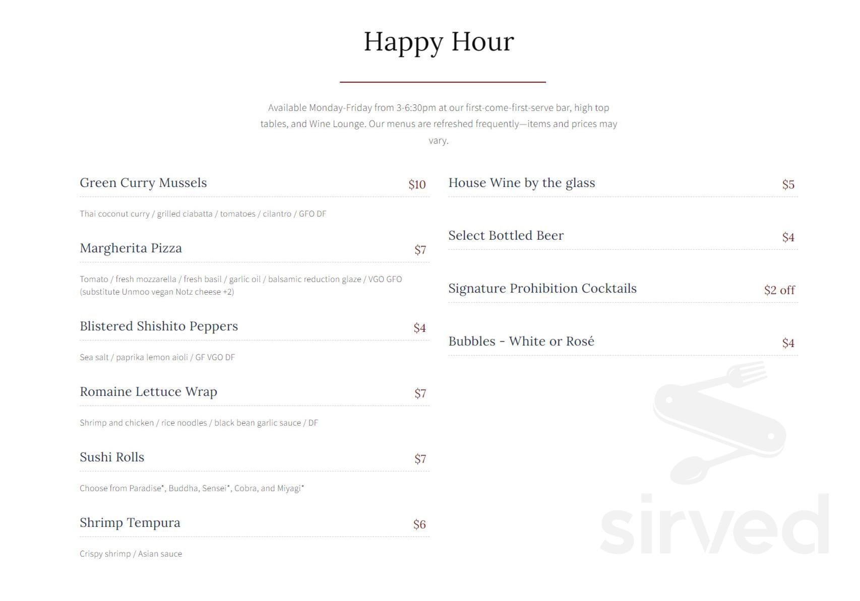 NAPA Kitchen and Wine menu in Midlothian, Virginia, USA