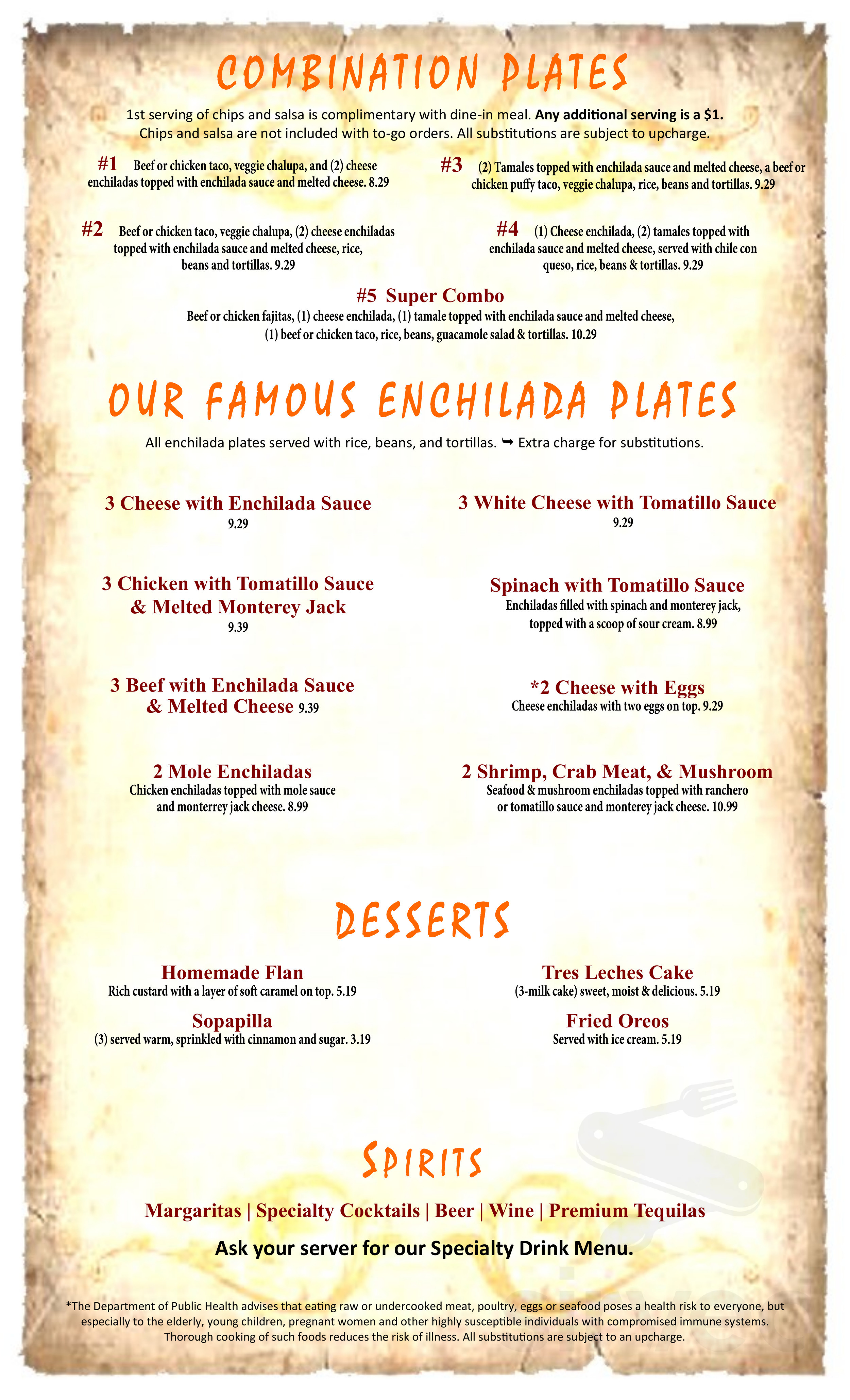 La Posada menus in Austin, Texas, United States