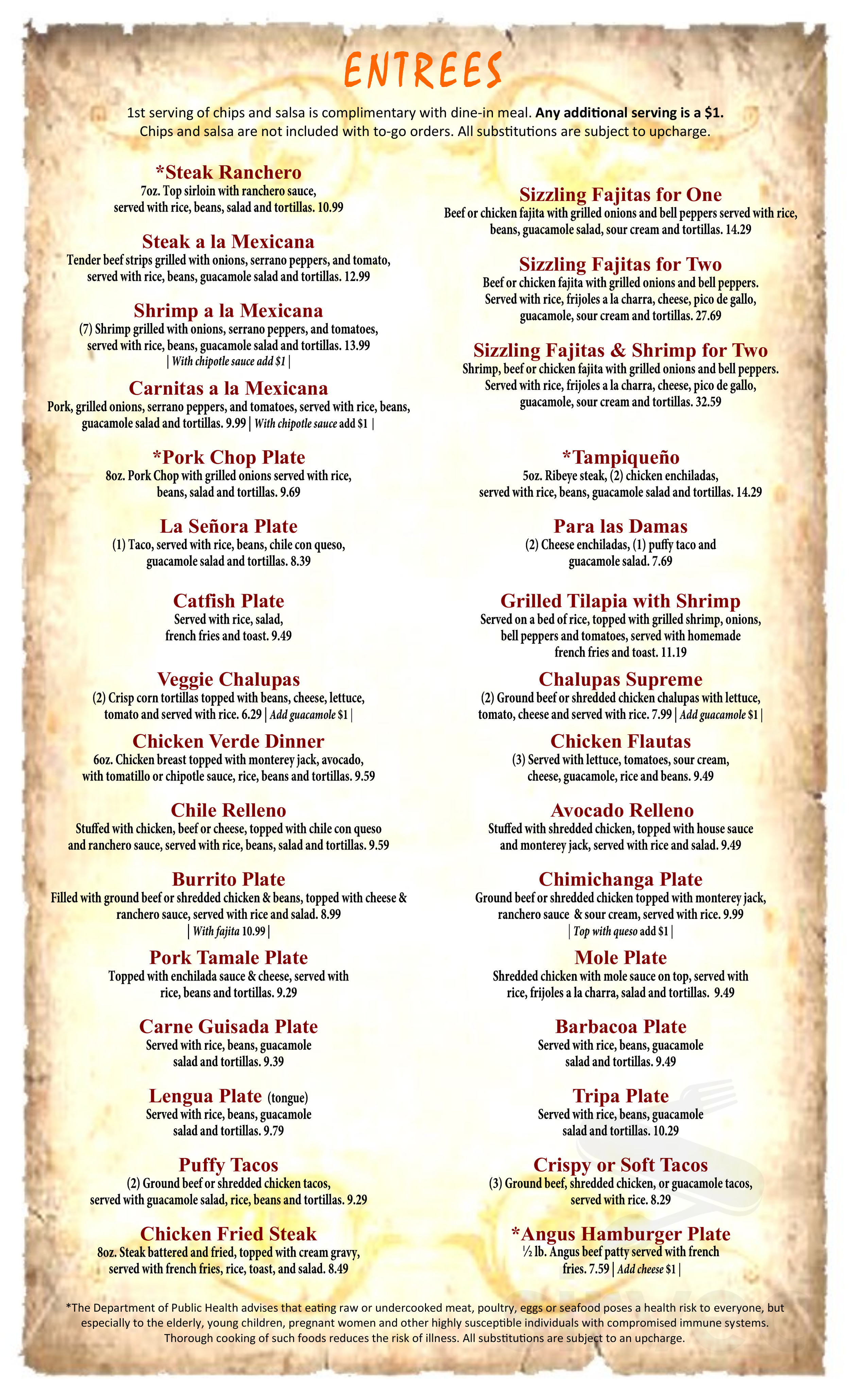 La Posada menus in Austin, Texas, United States